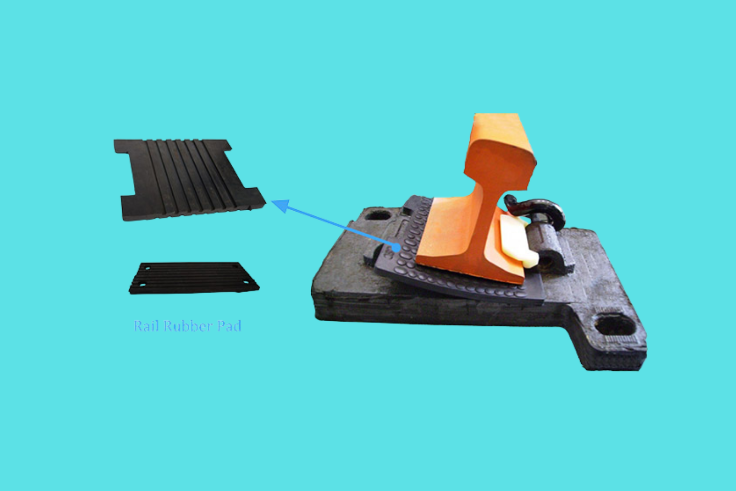 Railway Rubber Pad - BANUJ MIXING Railway Rubber Pad - BANUJ MIXING